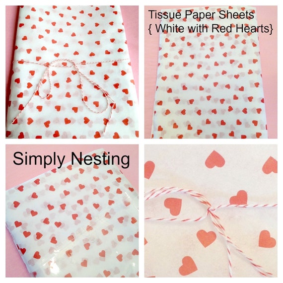 Valentines Day Tissue Paper, Valentines Day Decorations, Red Heart ...