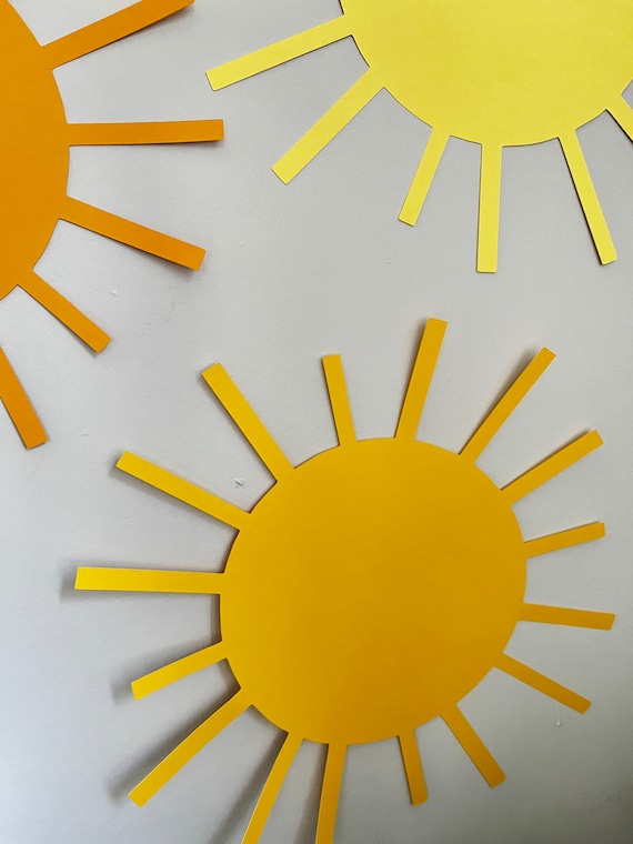 Boho Set if 3 - Sunshine Nursery Decor, Paper Sun, Sun theme nursery ...