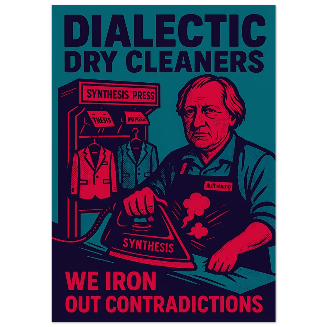 Original Hegel Synthesis Press Poster || Novelty Dialectic Dry Cleaners ...
