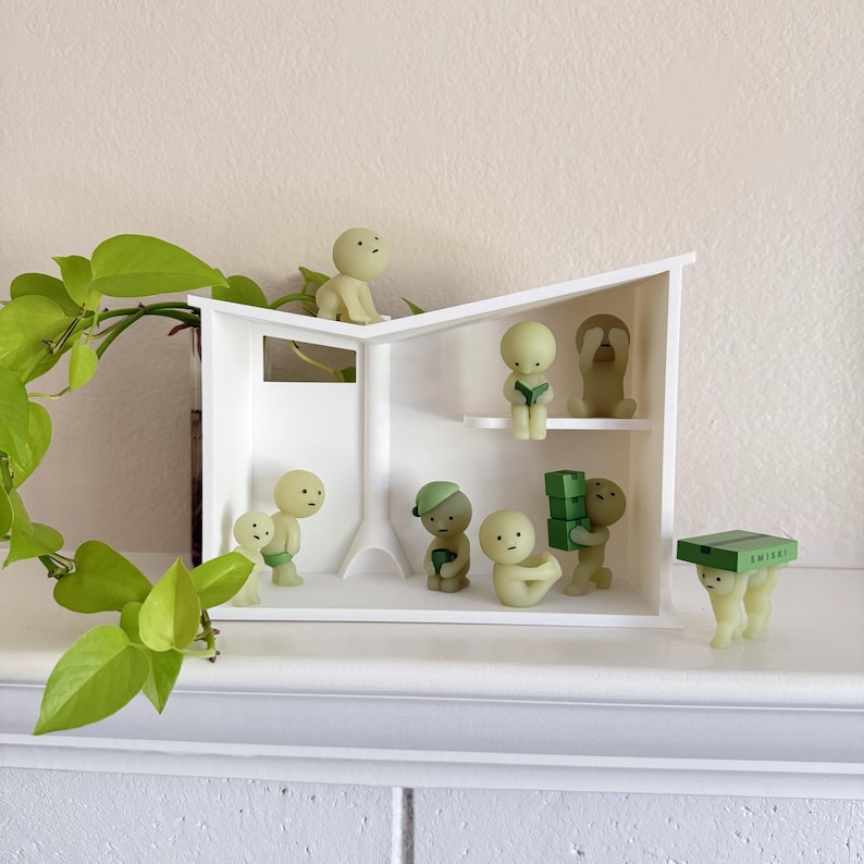 Mid Century Modern Smiski House | 3D Printed Toy Display Shelf | Mini ...