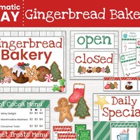 Gingerbread Bakery Pretend Play Center Printable | Santa’s Cookie Shop ...