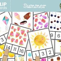 Counting Clip Cards 1-20: Preschool Math Printable (digital Download - Etsy