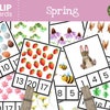 Flower Count & Clip Cards, Numbers 1 to 20, Counting Activity, Spring ...