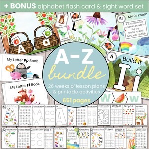 Alphabet A-Z Letter of the Week Bundle Preschool - Etsy