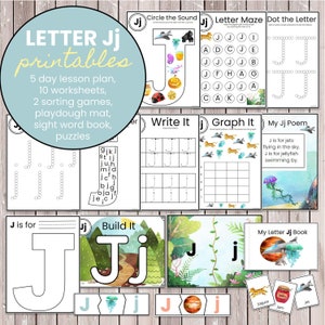 Letter J Letter of the Week Preschool Prek Kindergarten | Etsy