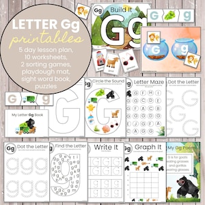 Letter G | Preschool Worksheets | Homeschool Lesson Plans | Letter ...