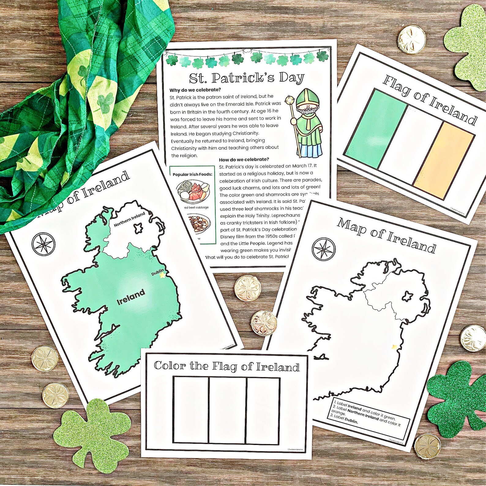 St. Patrick's Day Preschool Homeschool Printables | Printable Mini Unit ...
