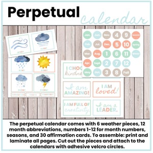 Perpetual Calendar, Preschool Toddler Kindergarten Circle Time, Morning ...