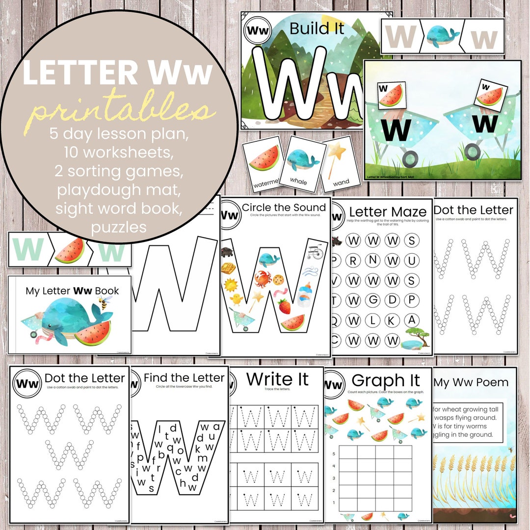 Letter W | Preschool, Kindergarten Homeschool Curriculum, Lesson Plans ...