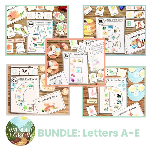 BUNDLE: Letters A B C D E Letter of the Week Homeschool | Etsy