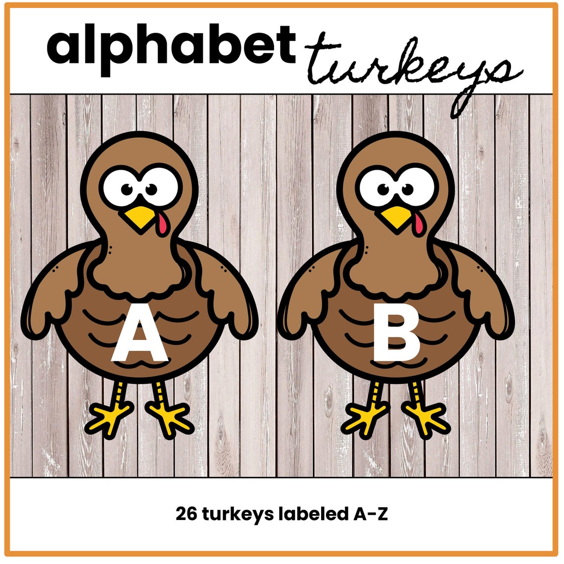 Thanksgiving Turkey Beginning Sound Letter Match Game | Preschool, Pre ...