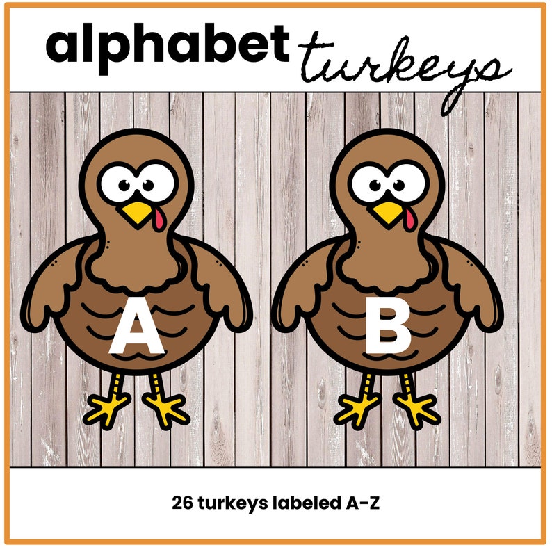 Thanksgiving Turkey Beginning Sound Letter Match Game | Preschool, Pre ...