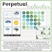 Perpetual Classroom Circle Time Printable Calendar Set Display, Nature ...