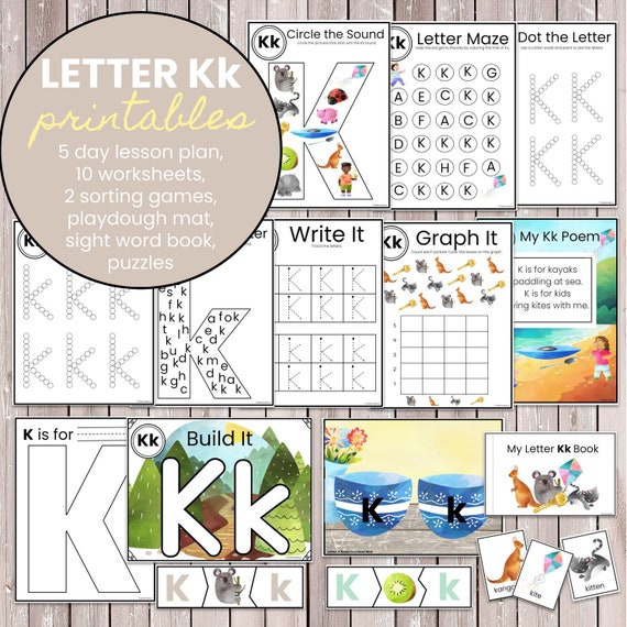 Letter of the Week Letter K Preschool Printables Homeschool - Etsy