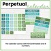 Perpetual Classroom Circle Time Printable Calendar Set Display, Nature ...