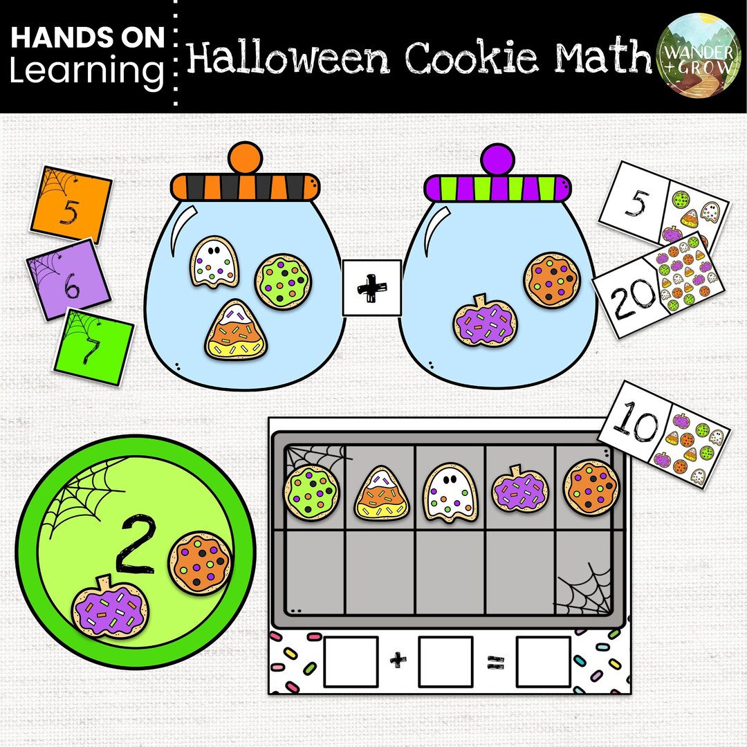 Halloween Kindergarten Hands on Math Activities, Addition, Subtraction ...