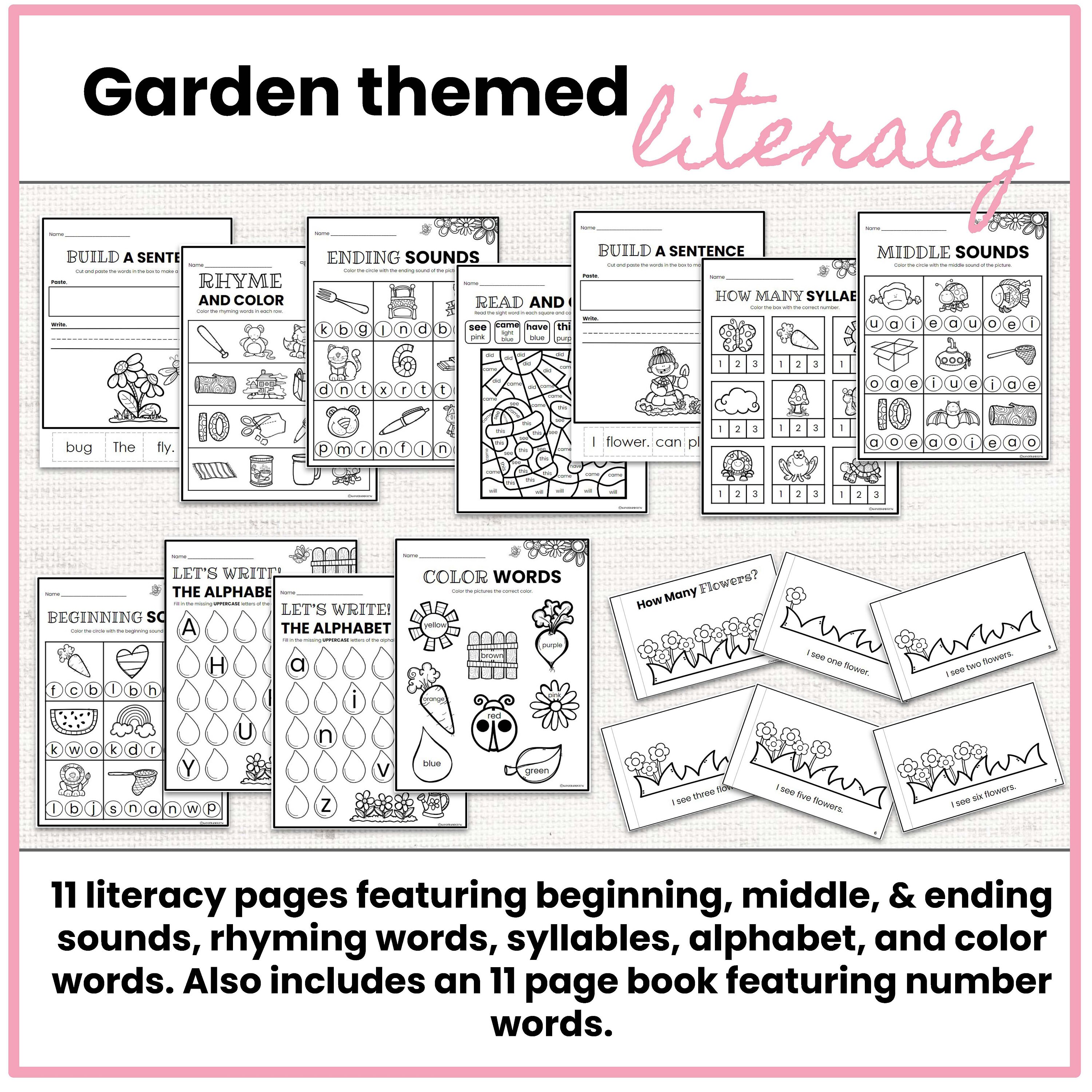 Spring Garden | Preschool, Pre-k and Kindergarten Math and Literacy ...