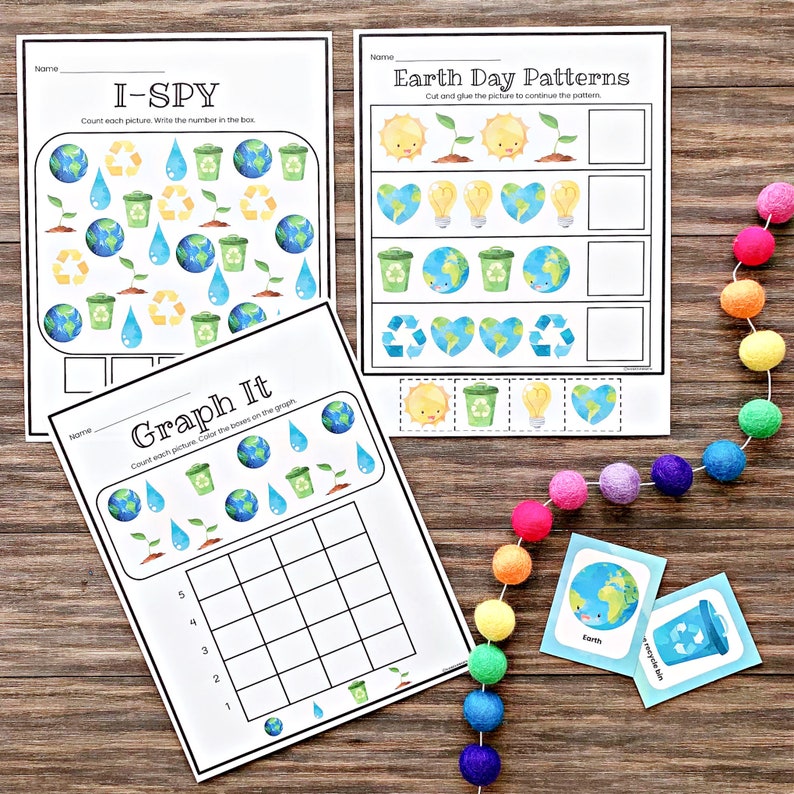 Earth Day Mini Unit Homeschool Preschool Earth Day Bingo, Scavenger ...