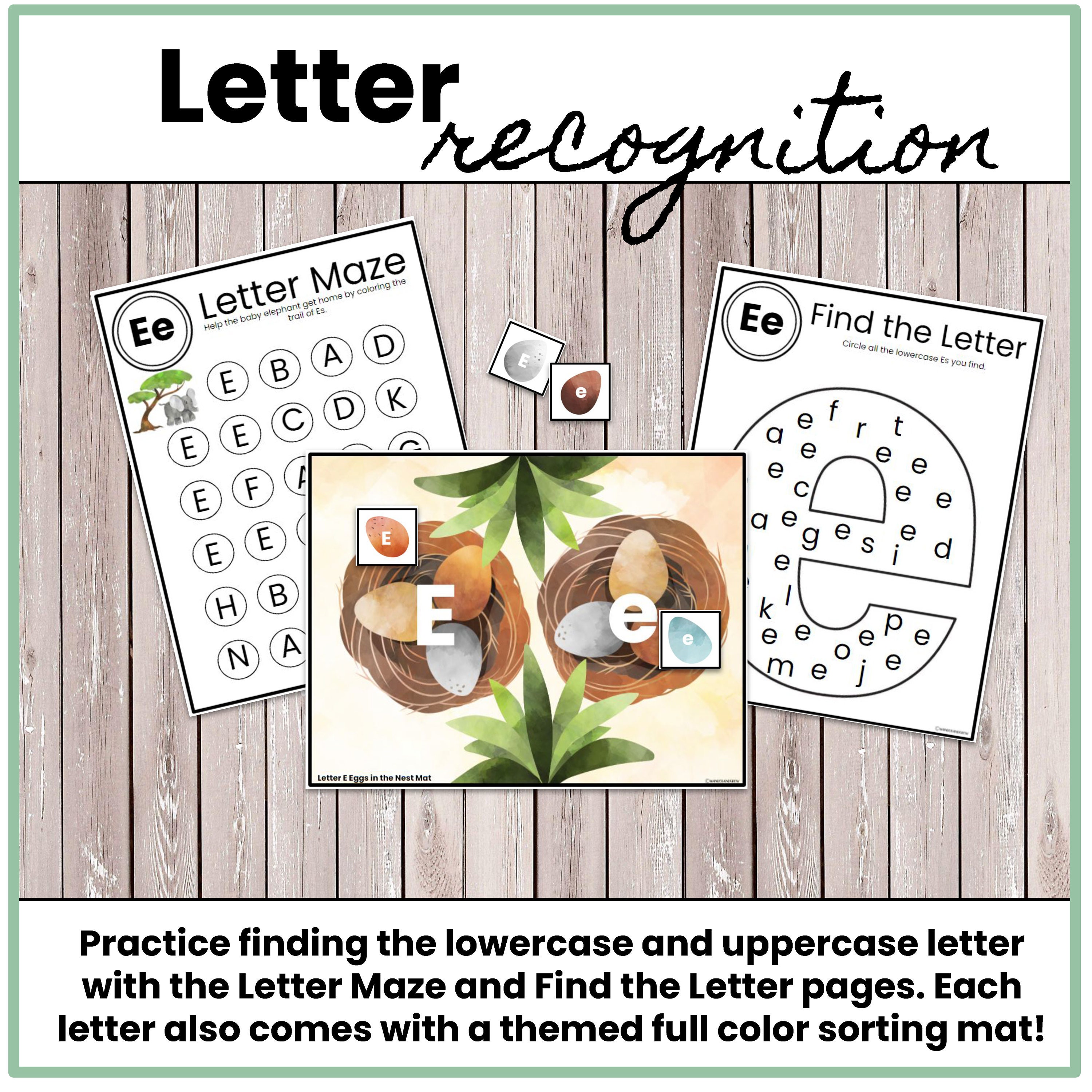 Letter E Homeschool Preschool Letter Worksheets Letter of the Week ...