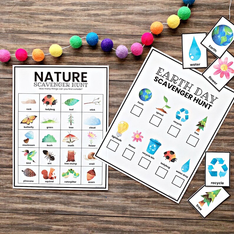 Earth Day Mini Unit Homeschool Preschool Earth Day Bingo, Scavenger ...