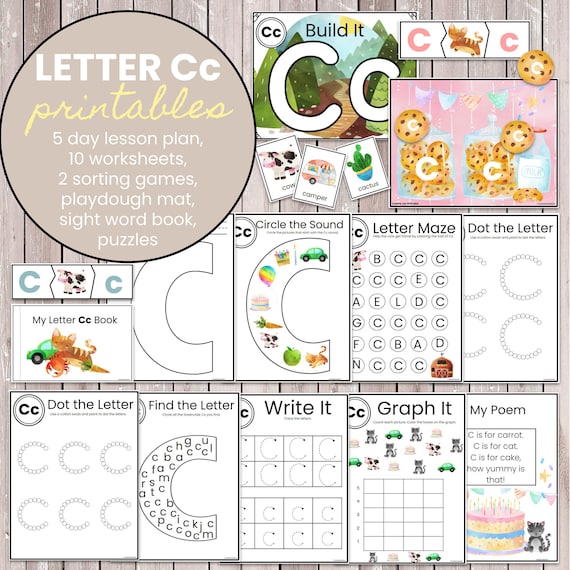 Fogli Di Lavoro Stampabili Con La Lettera C