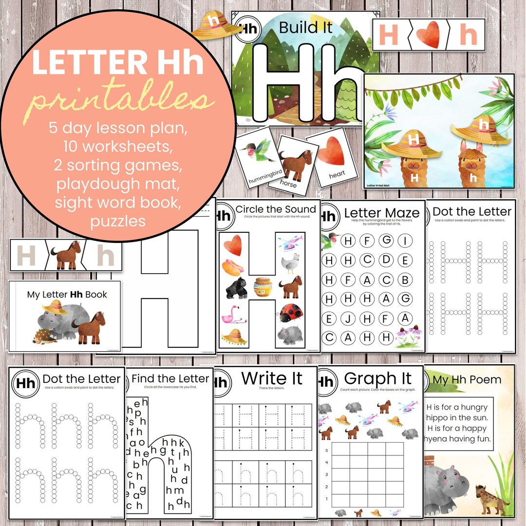 Letter H | Preschool Worksheets | Homeschool Preschool Curriculum ...