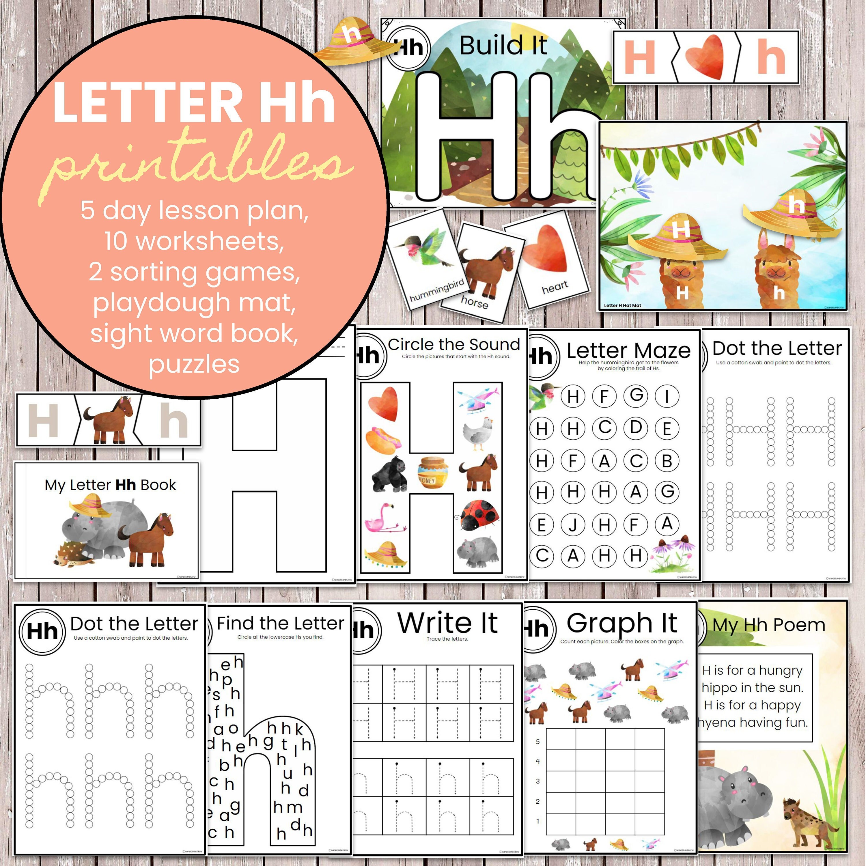 Letter H | Preschool Worksheets | Homeschool Preschool Curriculum ...