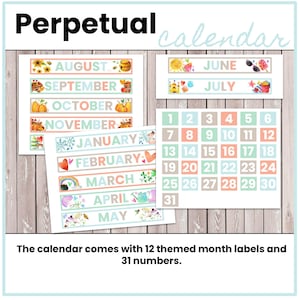 Perpetual Calendar, Preschool Toddler Kindergarten Circle Time, Morning ...