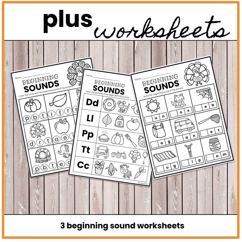 Thanksgiving Turkey Beginning Sound Letter Match Game | Preschool, Pre ...