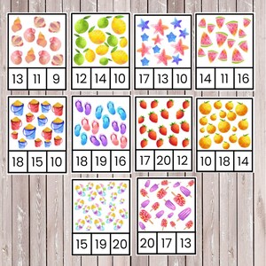 Clothespin Count and Clip Cards | Preschool and Kindergarten Math ...