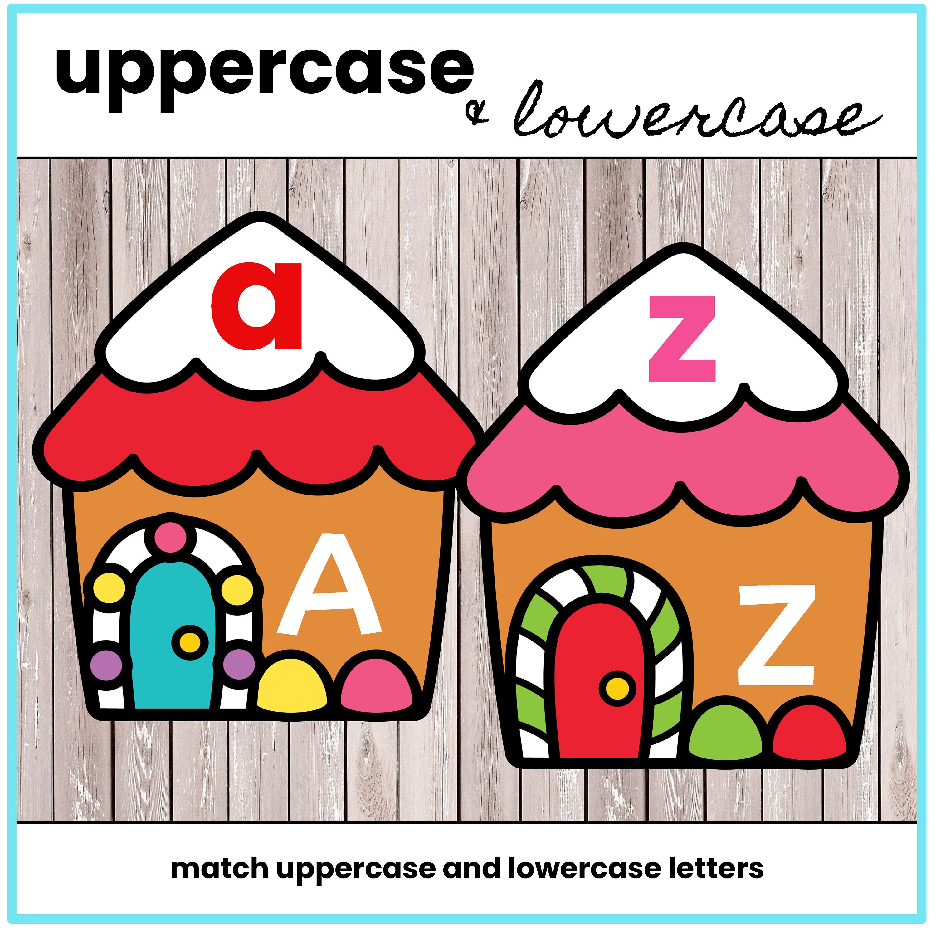 Christmas Gingerbread House Beginning Sound, Rhyming Word Matching ...