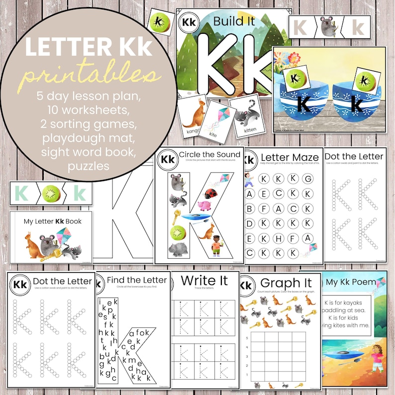 Letter of the Week, Letter K Preschool Printables, Homeschool ...