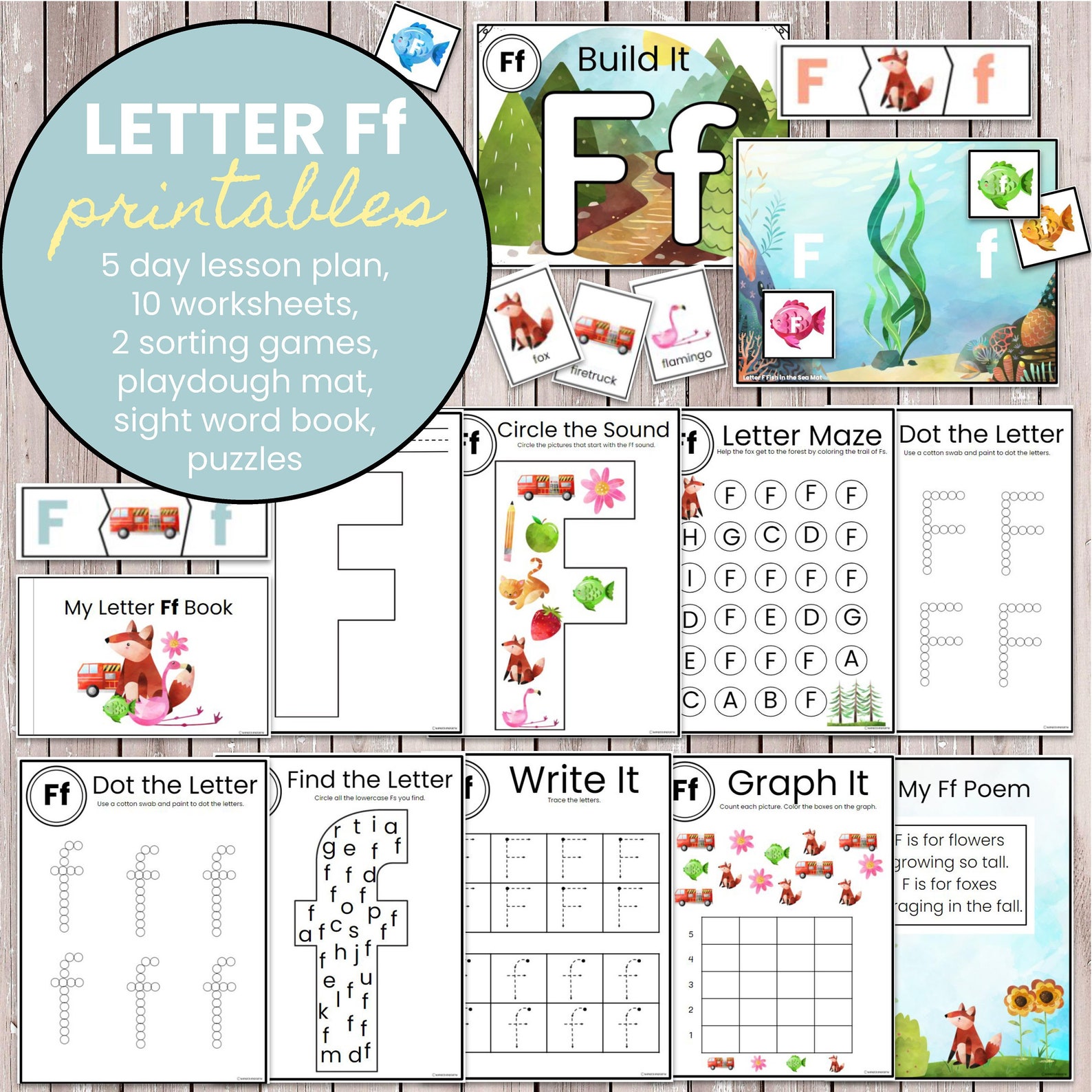 Letter F | Preschool Letter Worksheets | Handwriting | Homeschool ...