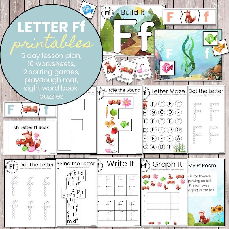 Letter F | Preschool Letter Worksheets | Handwriting | Homeschool ...