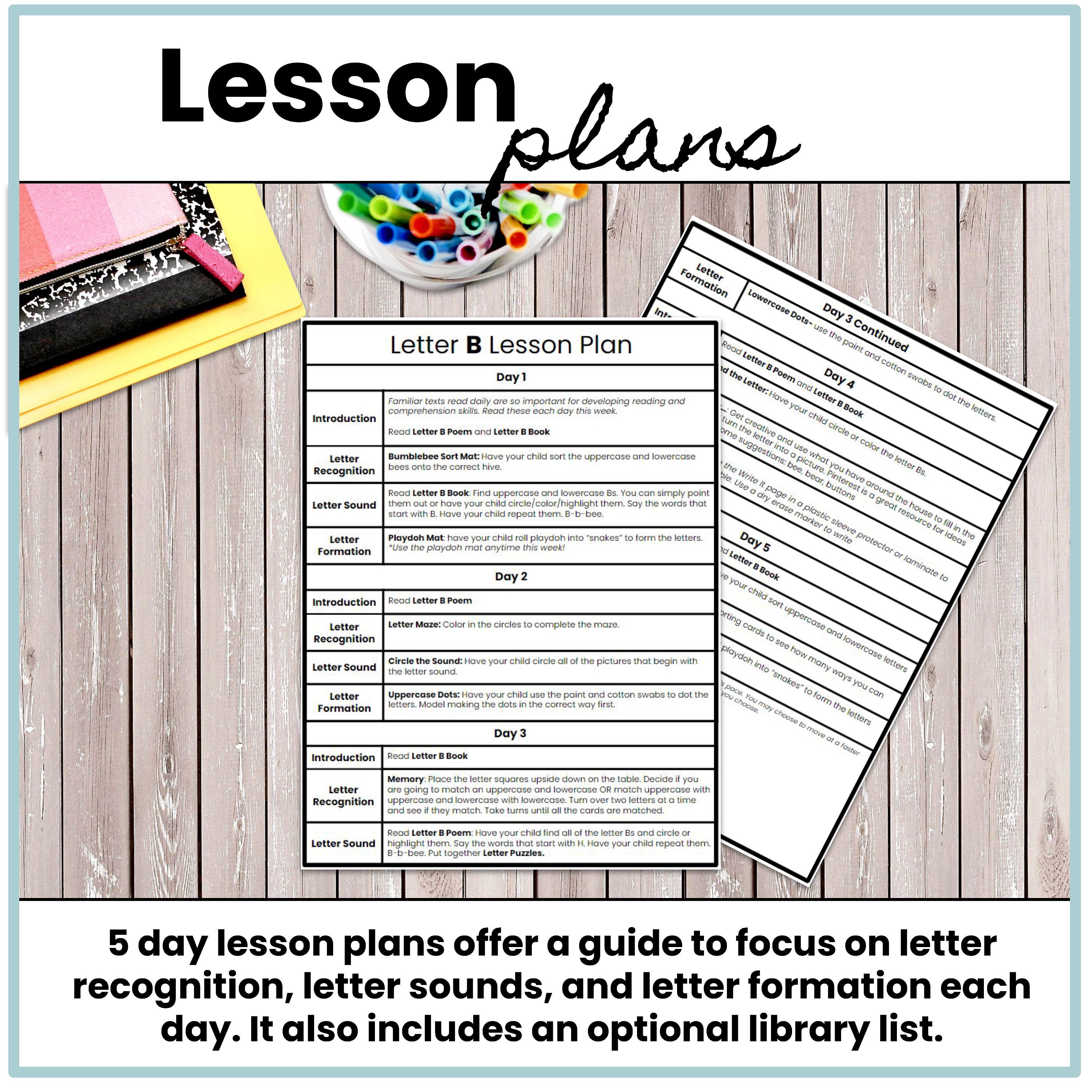 Preschool Homeschool Printables Letter B | Curriculum, Lesson Plan, and ...