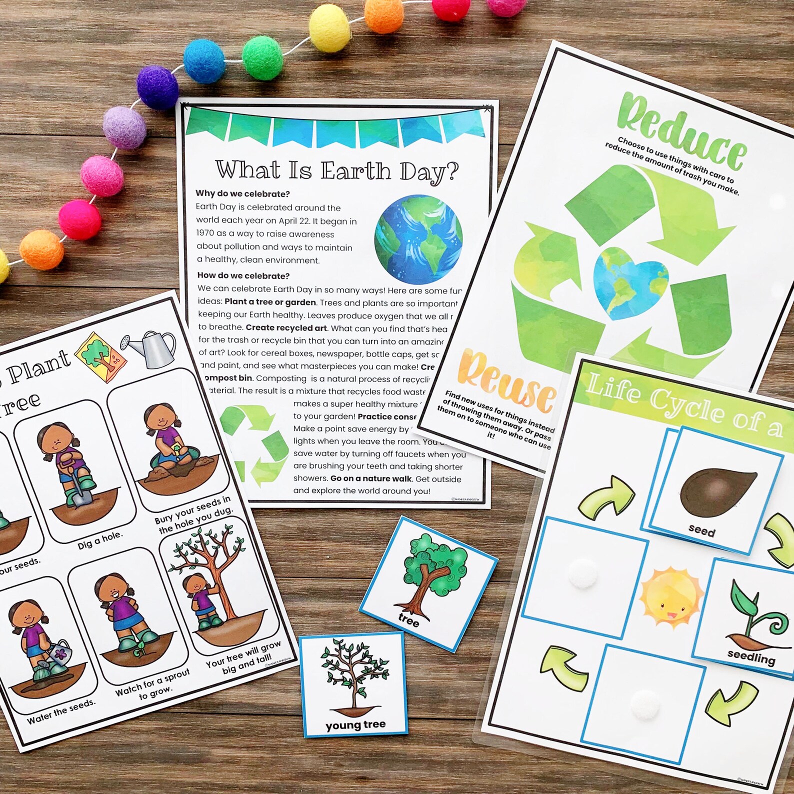 Earth Day Mini Unit Homeschool Preschool Earth Day Bingo - Etsy