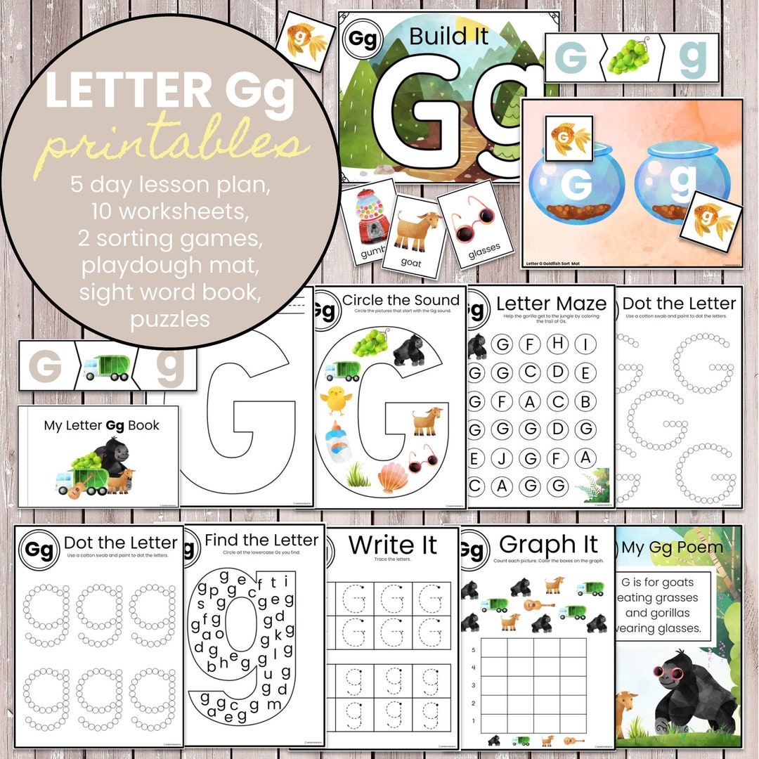 Letter G | Preschool Worksheets | Homeschool Lesson Plans | Letter ...