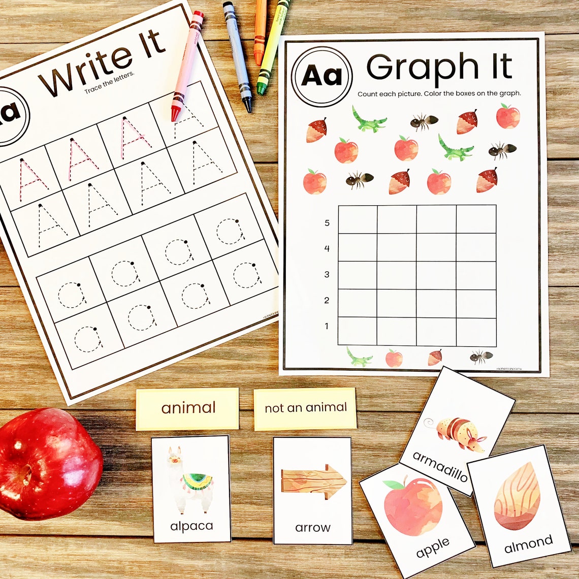 Letter A Alphabet Sounds and Letter Practice Pack Letter | Etsy