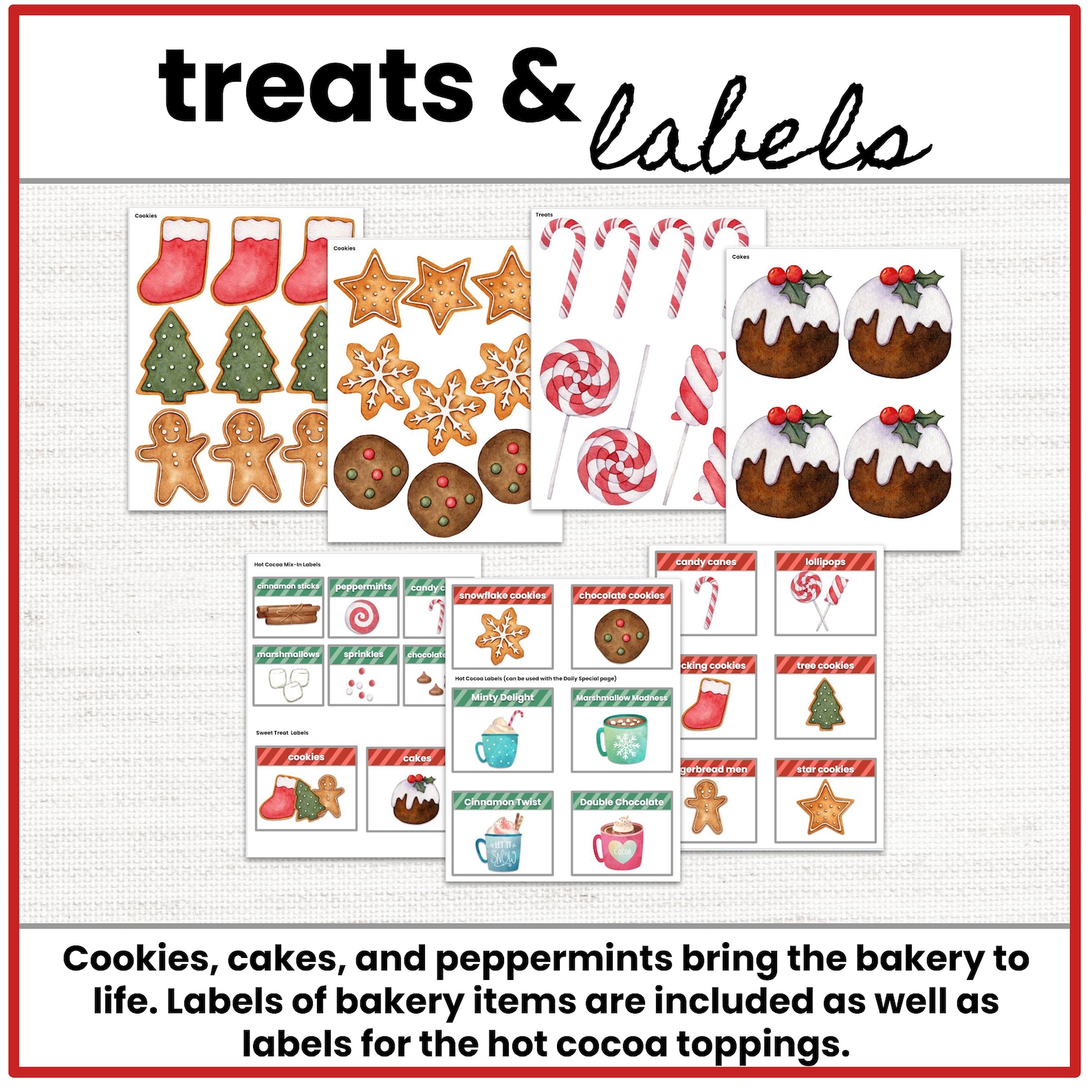 Gingerbread Bakery Dramatic Play Pretend Play Printables - Etsy