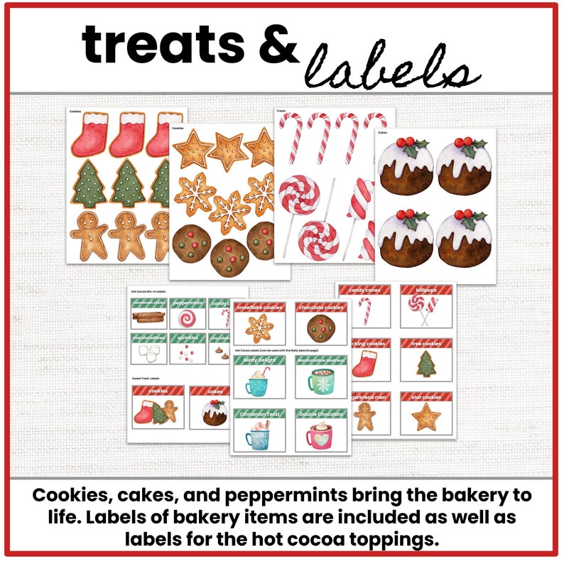 Gingerbread Bakery Dramatic Play Pretend Play Printables - Etsy
