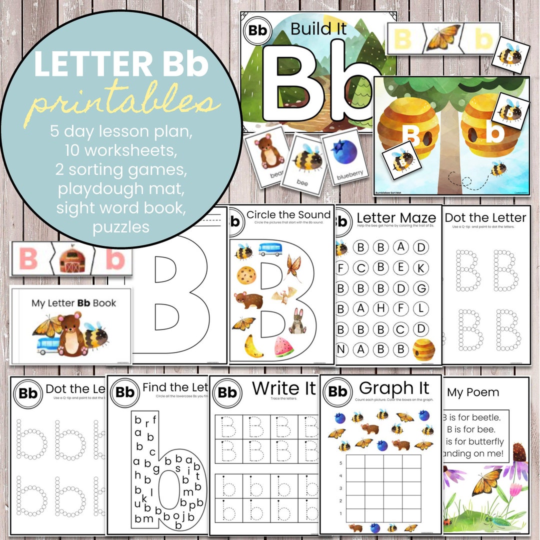 Letter B Preschool Printables | Alphabet Worksheets, Activities (PDF ...