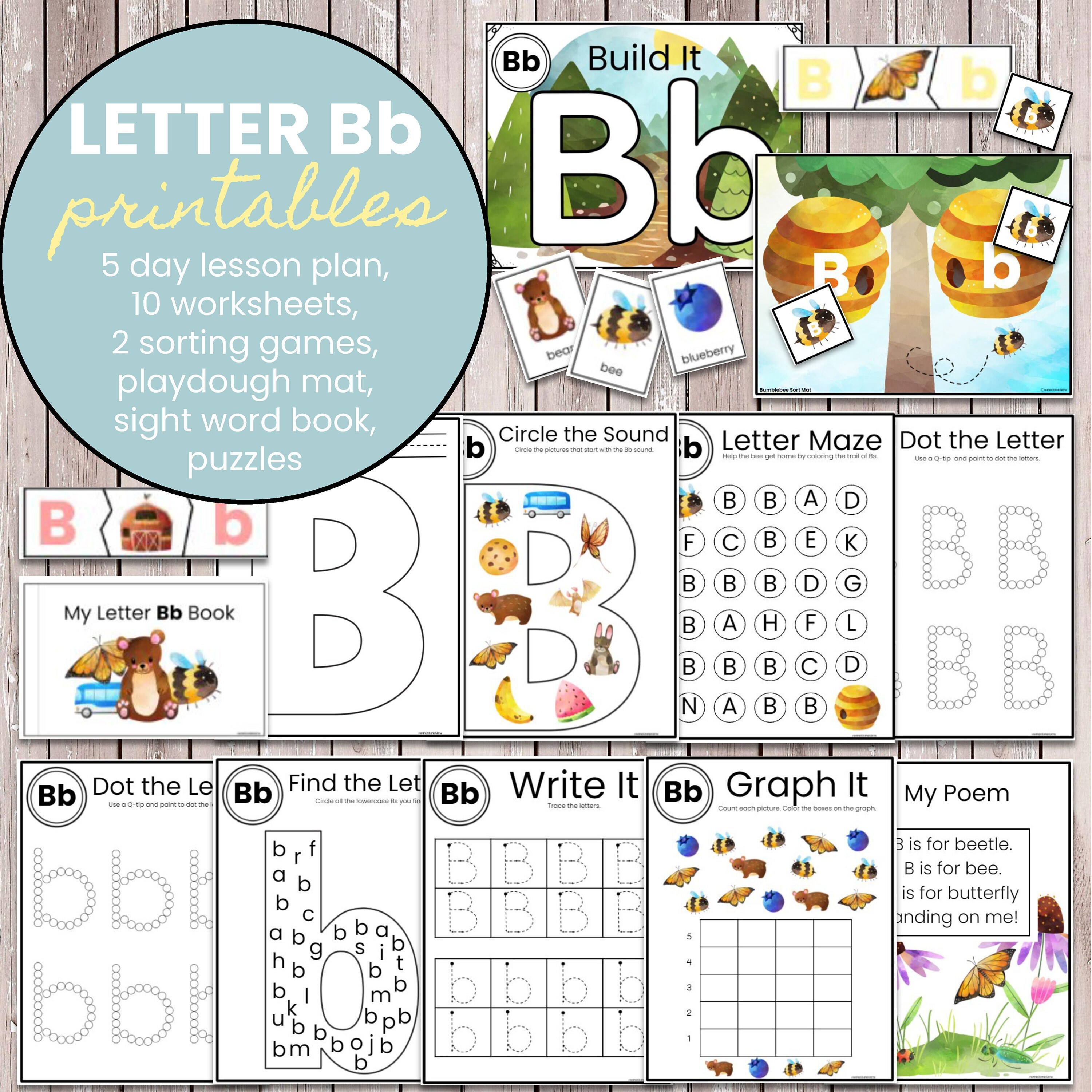Preschool Homeschool Printables Letter B | Curriculum, Lesson Plan, and ...
