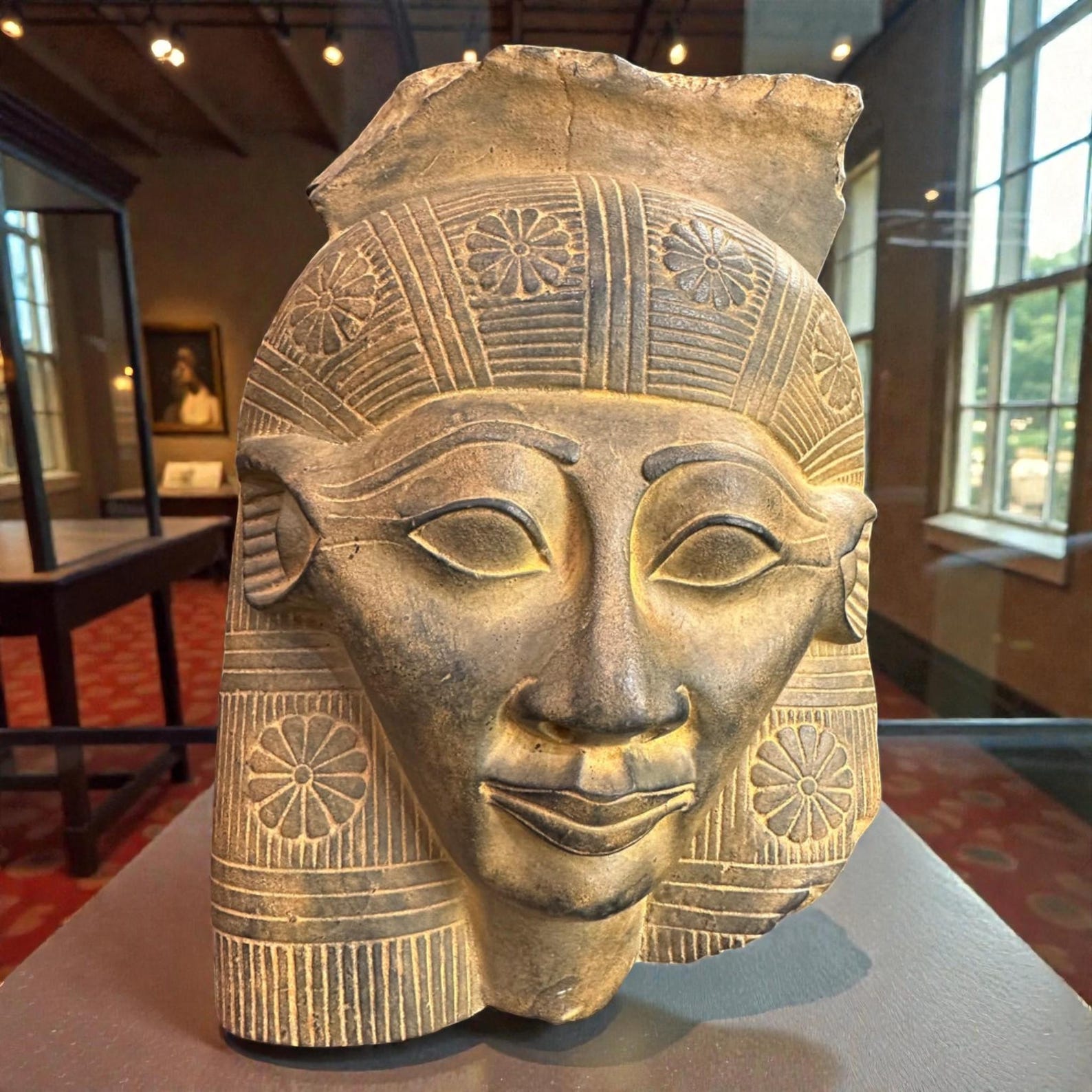 Ancient Egyptian Hathor Mask: Goddess of Music, Love & Protection ...