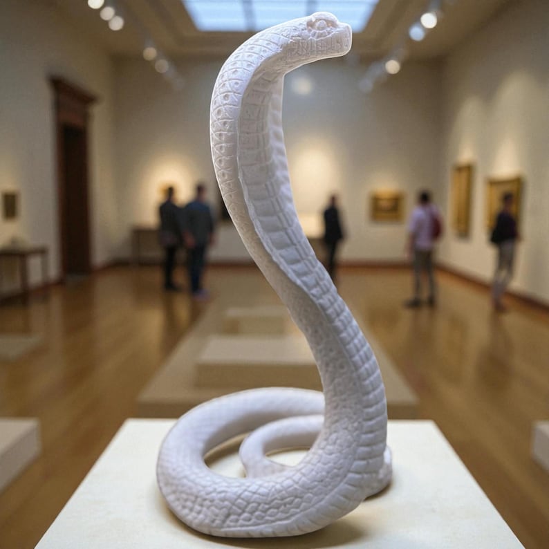 Ancient Egyptian Uraeus Serpent Statue: Sacred Cobra of Protection ...