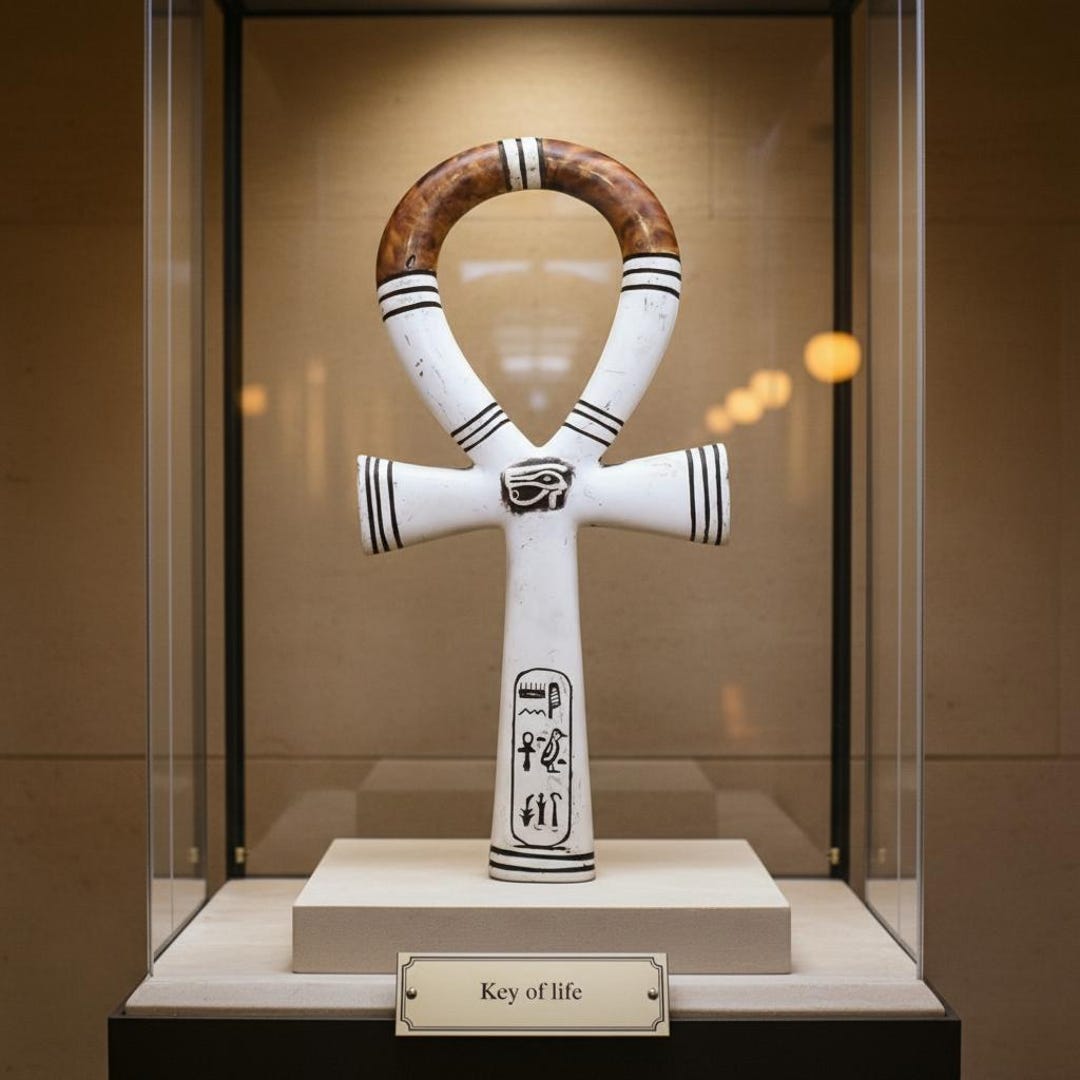 Ancient Egyptian Key of Life Statue: Sacred Symbol of Eternal Life ...