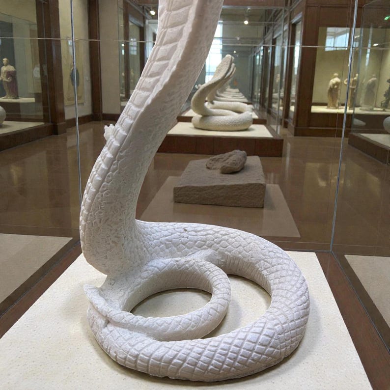 Ancient Egyptian Uraeus Serpent Statue: Sacred Cobra of Protection ...