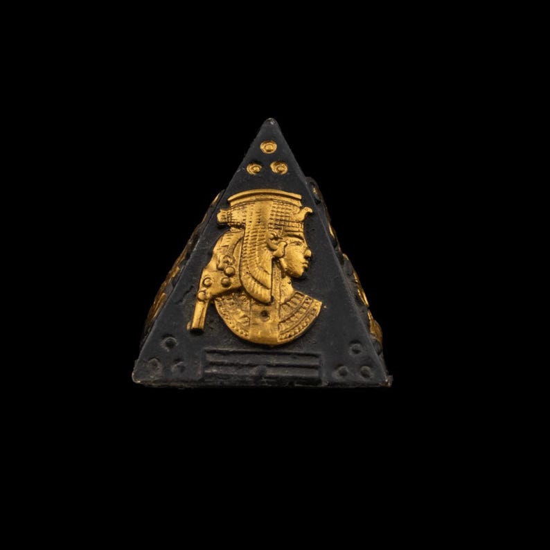 Ancient Egyptian Pyramid With Pharaonic Symbols Statue Rare Pharaonic ...
