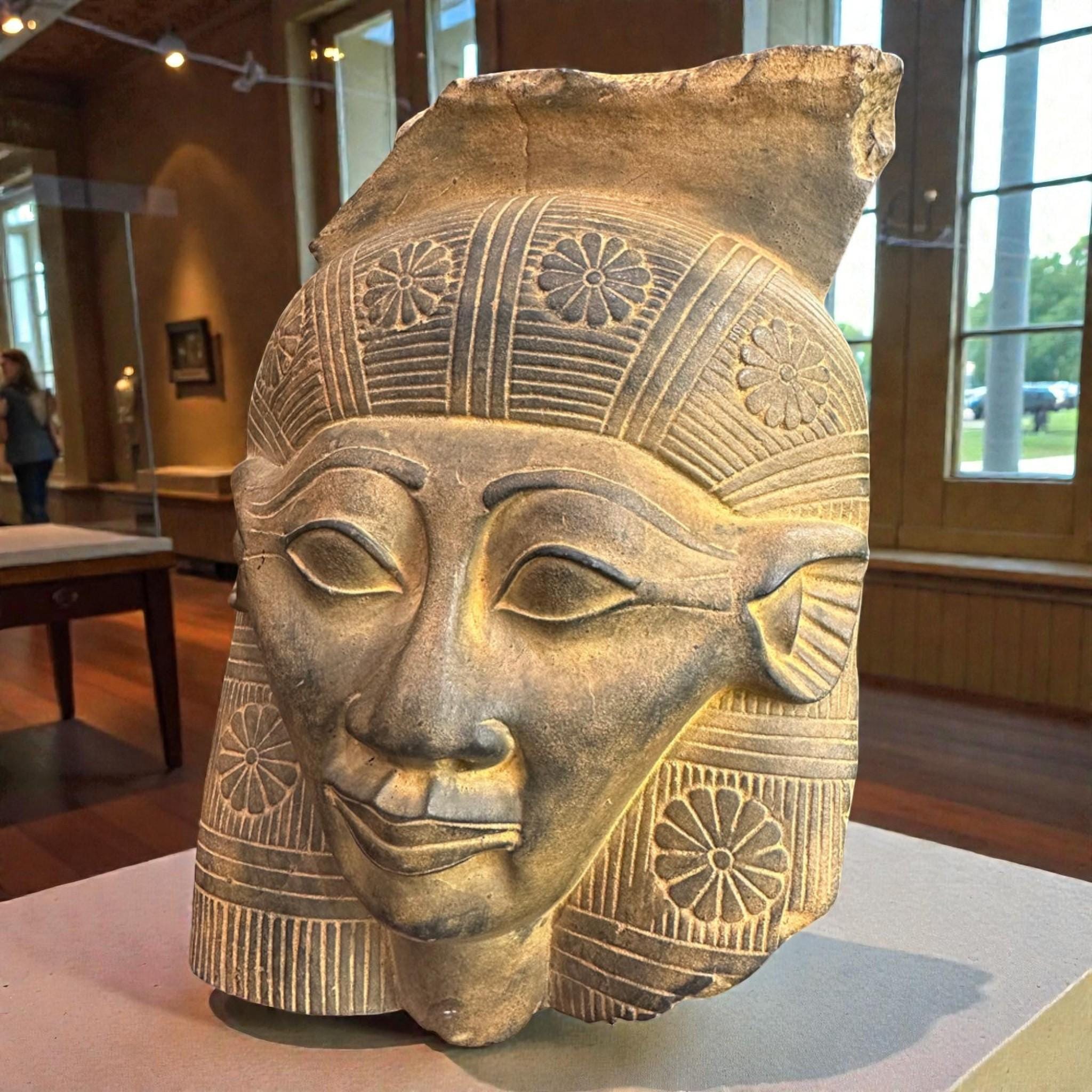 Ancient Egyptian Hathor Mask: Goddess of Music, Love & Protection ...
