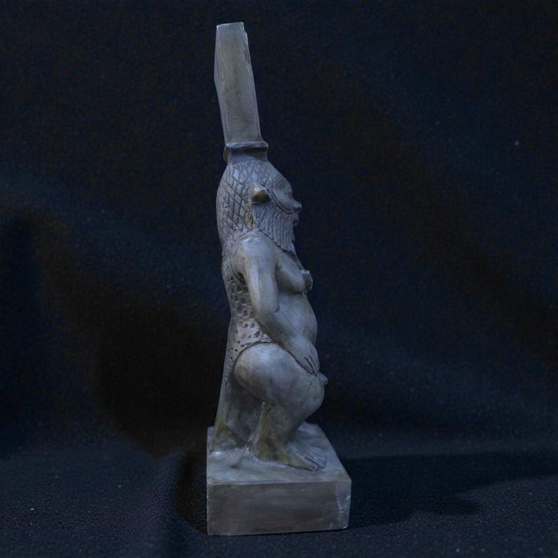 Ancient Egyptian God Bes Statue Fierce Protector of the Household Rare ...