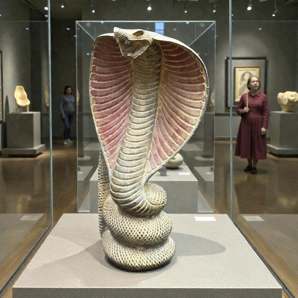 Ancient Egyptian Uraeus Cobra Statue Sacred Emblem of Royal Power Rare ...